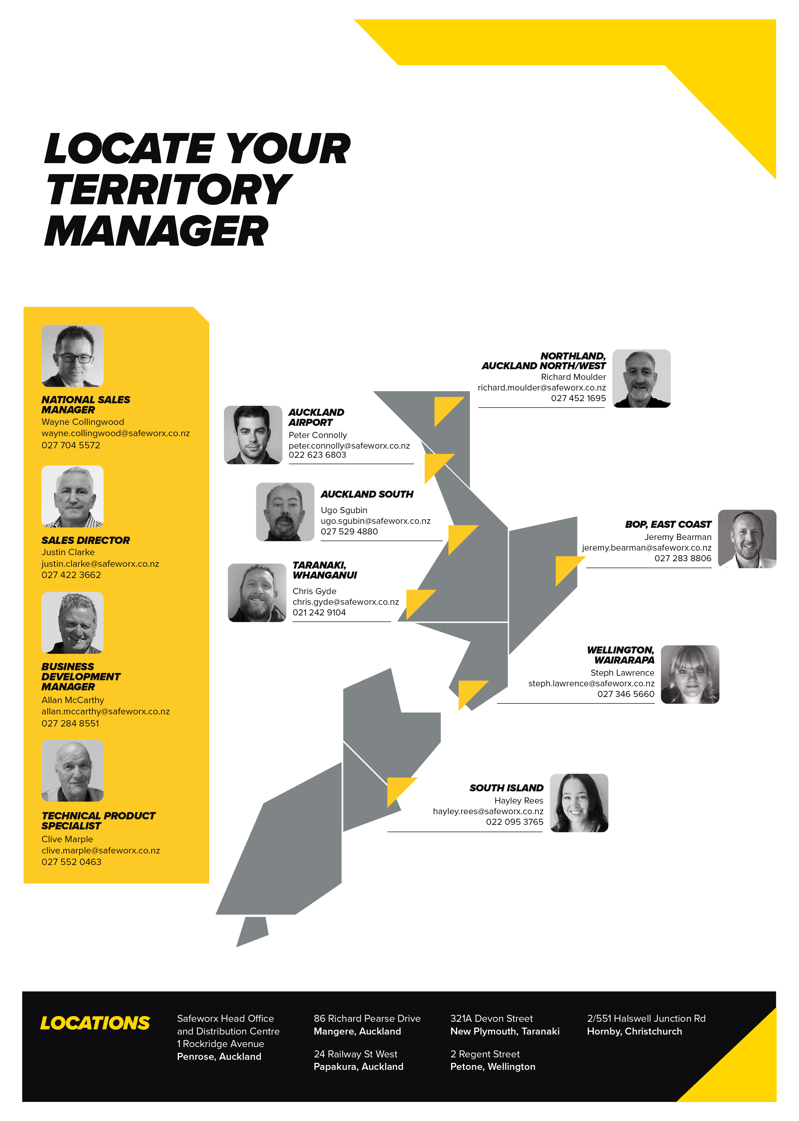 Territory Managers Map - Safeworx