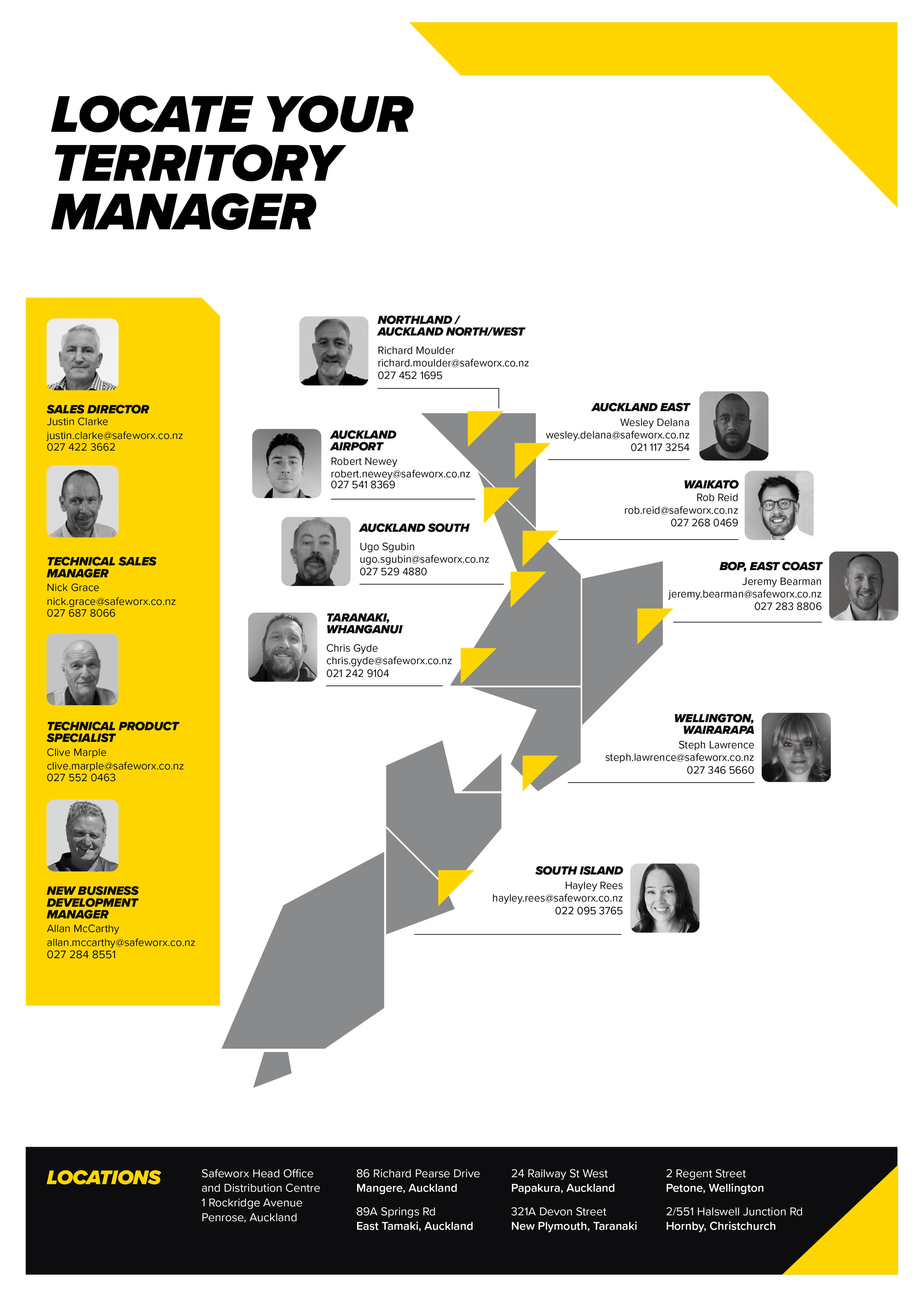 Territory Managers Map - Safeworx