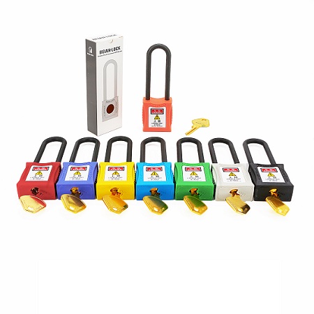 Insulated Nylon Long Shackle Safety Padlock-202L - Safeworx - Safeworx