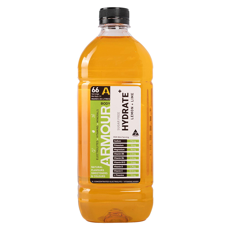 Body Armour Hydrate+ Concentrate - Lemon + Lime 2L-BA2LC-LL - Safeworx ...