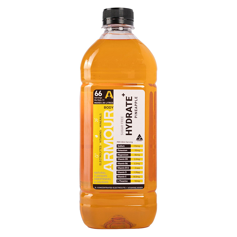 Body Armour Hydrate+ Concentrate - Pineapple 2L-BA2LC-P - Safeworx ...