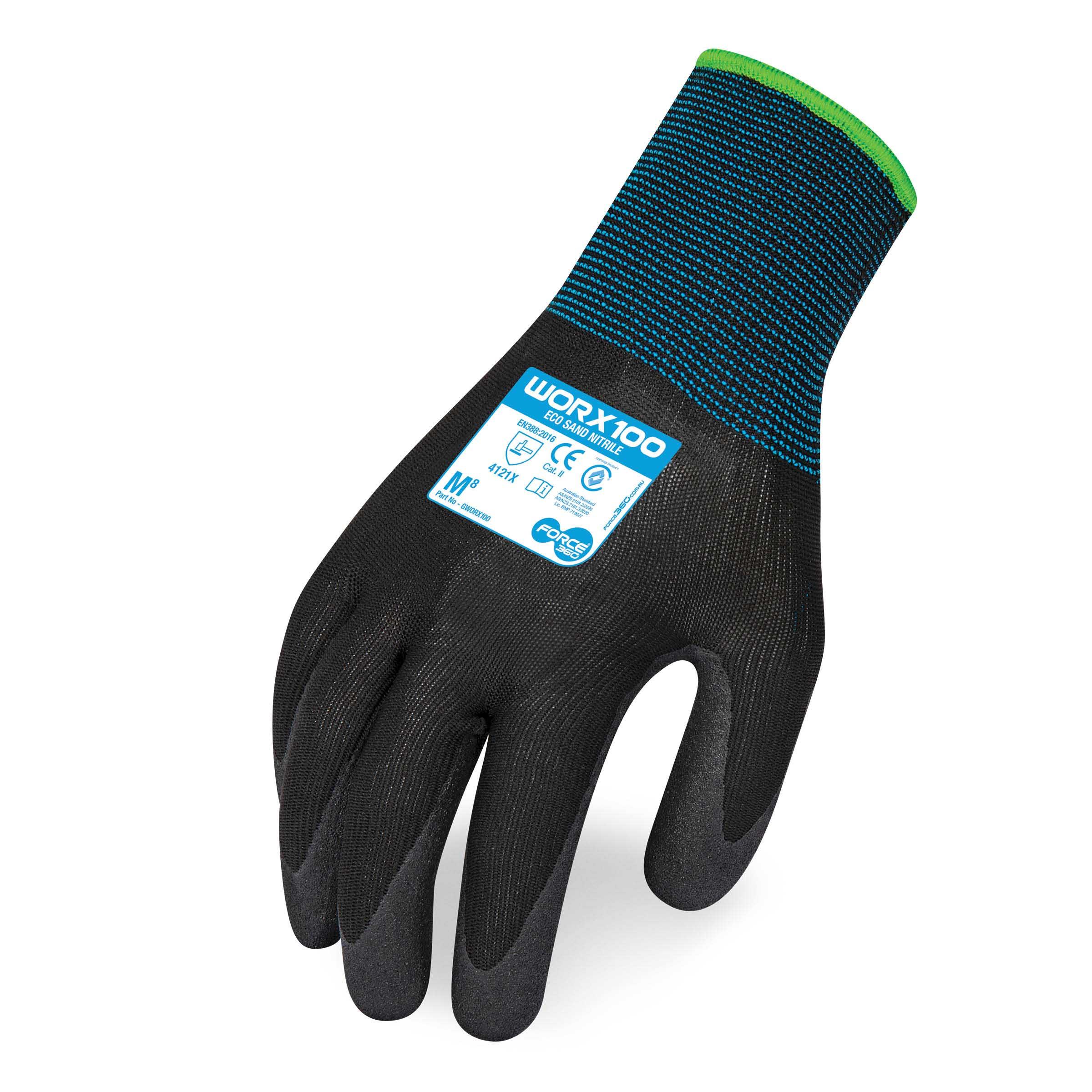 Force 360 Nitrile Sand Grip Glove -GWORX100 - Safeworx - Safeworx